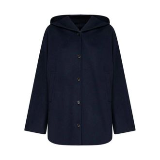 Max Mara Smmanita Mantel mit Kapuze - - Coats - Damen - Blau - XS