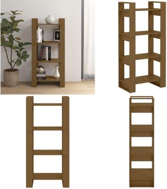 vidaXL Vidaxl - B&uuml;cherregal/Raumteiler Honigbraun 60x35x125cm Massivholz Kiefer - Holzregal - Buche - B&uuml;cherregal Massiv - Regal Wohnzimmer - Raumteiler
