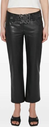 Misbhv pantalon à boucle logo - Noir