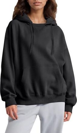 Generic Sweat à capuche de couleur unie pour femme - Automne et hiver - Couleur unie - Poche à capuche ample - Confortable - Décontracté - Vêtements de sport 