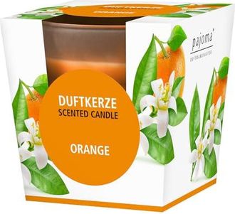 Pajoma Bougie parfumée Orange dans Un Verre satiné | Poids de Cire 120 g | Durée de Combustion : 25 Heures | dans Un Emballage Cadeau élégant | Qualité supér