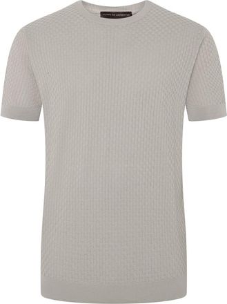 FILIPPO DE LAURENTIIS Leichtes Strick-T-Shirt in Crepes-Struktur in