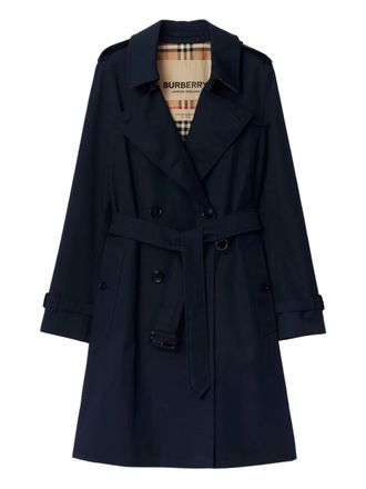 Burberry trench The Kensington Heritage mi-long - Bleu