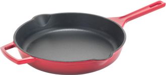 Metaltex Materia Große Gusseisen-Brat- und Servierpfanne, rund, XXL Ø 30 cm, für alle Herdarten und Induktion geeignet, backofenfest 250 Grad