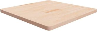 vidaXL Dessus de table carr&eacute; 90x90x4 cm Bois ch&ecirc;ne massif non trait&eacute; Vidaxl