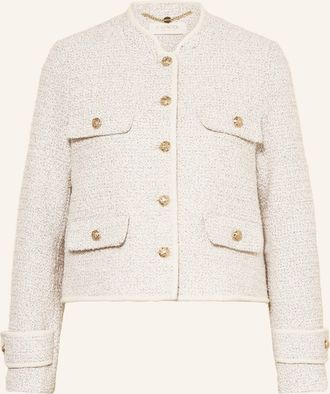 Cat Noir Catnoir Bouclé-Kastenjacke Mit Glitzergarn weiss