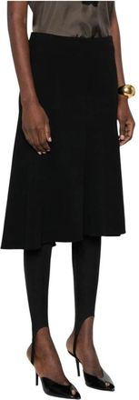 Jil Sander Femme, Jupes, Noir, Taille: 36 FR Jupe midi pliss&eacute;e taille haute