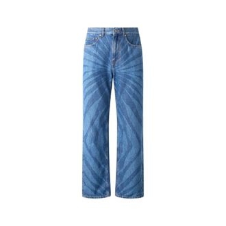 Roberto Cavalli Jeans mit Muster aus Denim - - Jeans - Herren - Blau - W33