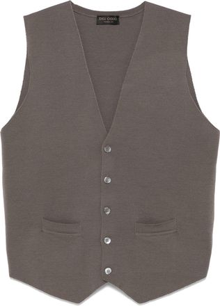 Dell'Oglio Pullunder mit V-Ausschnitt - Grau