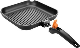 Tescoma 605066.00 Grillpfanne SmartCLICK 26 x 26 cm, Edelstahl, Schwarz, 47 x 27.3 x 8.7 cm, 1 Einheiten