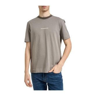 Emporio Armani Homme, Tops, Gris, Taille: M T-shirt &agrave; col rond