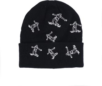 Thrasher Schwarze Beanie M&uuml;tze mit Besticktem Logo - - Accessories - Herren - Schwarzk - ONE SIZE