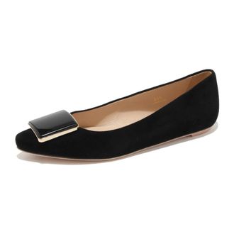Tod's Leder Ballerina Schuhe mit Plaque Detail - - Shoes - Damen - Schwarzk - 35 EU