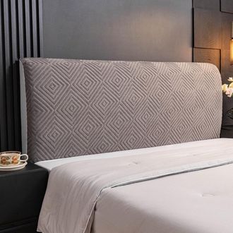 Generic Stretch-Kopfteilbezug for Doppelbetten (Queen, Kingsize), Jacquard-gebogener, Rutschfester und staubdichter Bettbezug for die Schlafzimmerdekoration(G