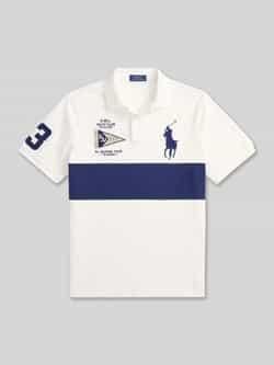 Polo Ralph Lauren Relaxed Fit Poloshirt aus reiner Baumwolle mit Kontraststreifen