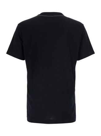 Dolce & Gabbana Mens T-Shirt Crew Neck Black Cotton T-Shirts And Polos