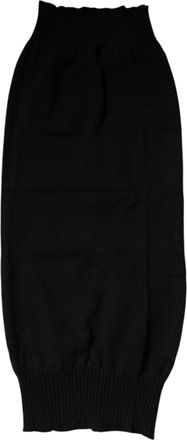 Dolce & Gabbana Mens Black Cashmere Knitted Neck Warmer Foulard Scarf