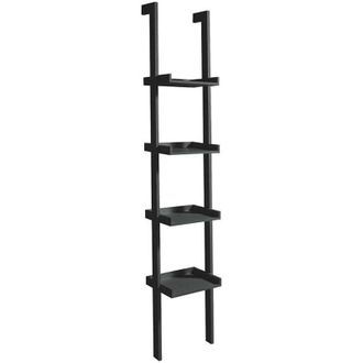 Oresteluchetta Wandb&uuml;cherregal wei&szlig; modern mit 4 Einlegeb&ouml;den h180cm Little Peoria - Schwarz