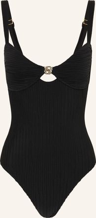 HUGO BOSS Badeanzug Double B schwarz