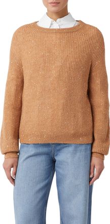Comma Strickpullover aus Alpakawollmix mit Pailletten