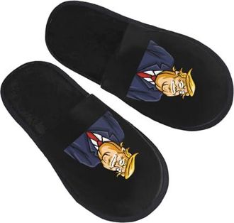 Generic Pantoufles Les Expressions Faciales De Donald Trump Portative Chaussons Légers Pantoufles En Coton Pour Outdoor DIntérieur De Camping M