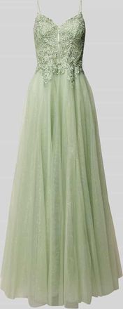 Luxuar Abendkleid mit Spitzenbesatz