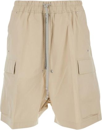 Rick Owens Homme, Shorts, Beige, Taille: M Short &agrave; Taille Couliss&eacute;e et Poches Passepoil&eacute;es