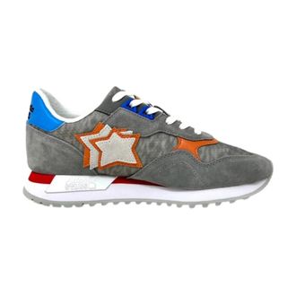Atlantic Stars Herren Leder- und Stoff Sneakers - - Shoes - Herren - Grau - 45 EU