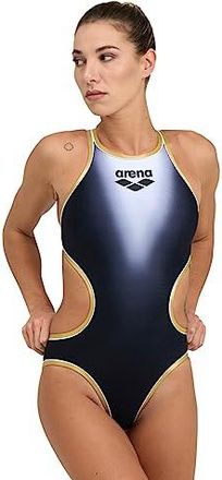 Arena Evanescence Maillot de Bain, Noir/dor&eacute;, Taille 38 Femme