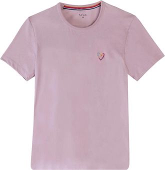 Paul Smith Femme, Tops, Rose, Taille: 38 FR T-shirt Basic Heart