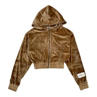 Hinnominate Hinnominate, Femme, Sweatshirts et sweats &agrave; capuche, Beige, Taille: 38 FR SweaT-shirt zipp&eacute; en chenille