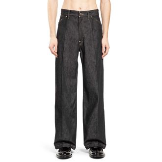 Christophe Lemaire Wide Denim Pants with Studs