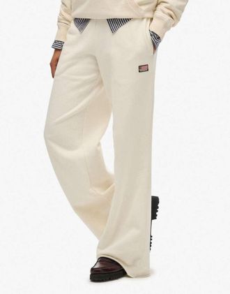 Superdry Athletic Essentials - Pantalon de jogging droit - Blanc cass&eacute;