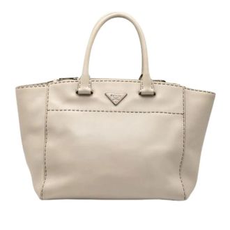 Prada Pre-owned Vintage Satchel - Femme - Pre-owned - Beige - Taille: ONE Size