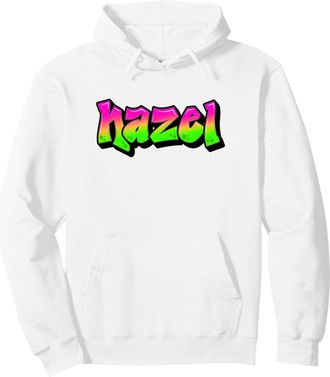 BDAZ Hazel Graffiti Personalisierter Name Gr&uuml;n Rosa Frauen M&auml;dchen Pullover Hoodie