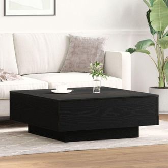 vidaXL Vidaxl - Couchtisch Schwarz Eiche 80x80x31 cm Holzwerkstoff