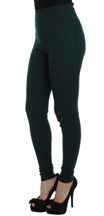 Dolce & Gabbana Womens Green Cashmere Stretch Tights Pants