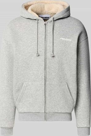 Review Regular Fit Sweatjacke aus Baumwoll-Mix mit Teddyfutter