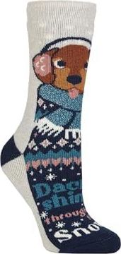 Heat Holders SOCKSHOP Femme 1.6 TOG Lite Noël Chaussettes Paquet de 1 Traverser la neige 37-42