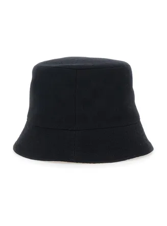 Gucci Womens Hat With Logo Plate, Black Cotton
