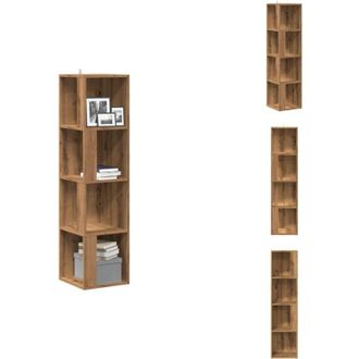 vidaXL Eckregal Artisan-Eiche 33x33x132 cm Holzwerkstoff - Eckregal - Eckregale - Eckschrank - B&uuml;cherregal