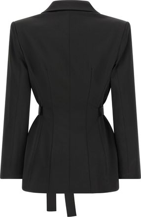 Elisabetta Franchi Stretch Satin Blazer - black
