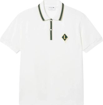 Lacoste Klassisches Poloshirt mit Made in France-Aufn&auml;her - - Tops - Herren - Wei&szlig; - L