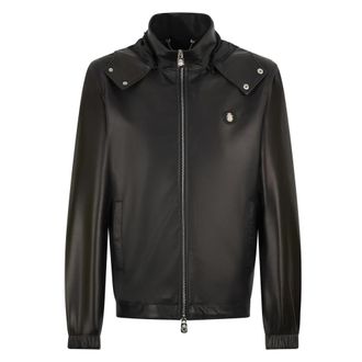 Billionaire Boys Club Nappa Leder Windbreaker Basic - - Jackets - Herren - Schwarzk - XL