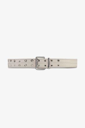 Ganni Ceinture double aillet Blanc