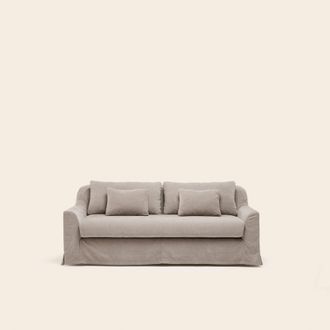 Madura Canap&eacute; 2,5 Places Claribel Chenille taupe glac&eacute; - BEIGE