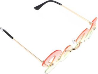 UPKOCH Lunettes de Soleil sans Monture Colorées pour Fête Du Nouvel An Accessoires Amusants Légers et Compacts pour Hommes et Femmes