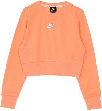 Nike Cropped Crewneck Sweatshirt Sportswear Air Crew - - Sport - Damen - Orange - L
