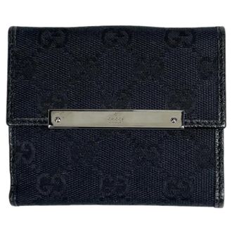 Gucci Portefeuille Bi-fold Vintage Pre-owned - Femme - Pre-owned - Noir - Taille: ONE Size