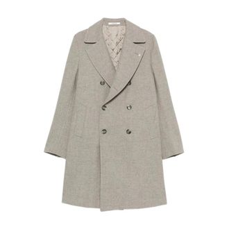 Tagliatore Homme, Manteaux, Beige, Taille: XL Arden Double-Breasted Coat